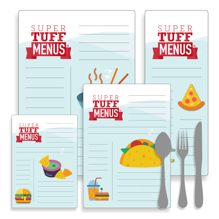 Wipeable,Washable & Waterproof Hygienic Menus from SuperTuffMenus ...