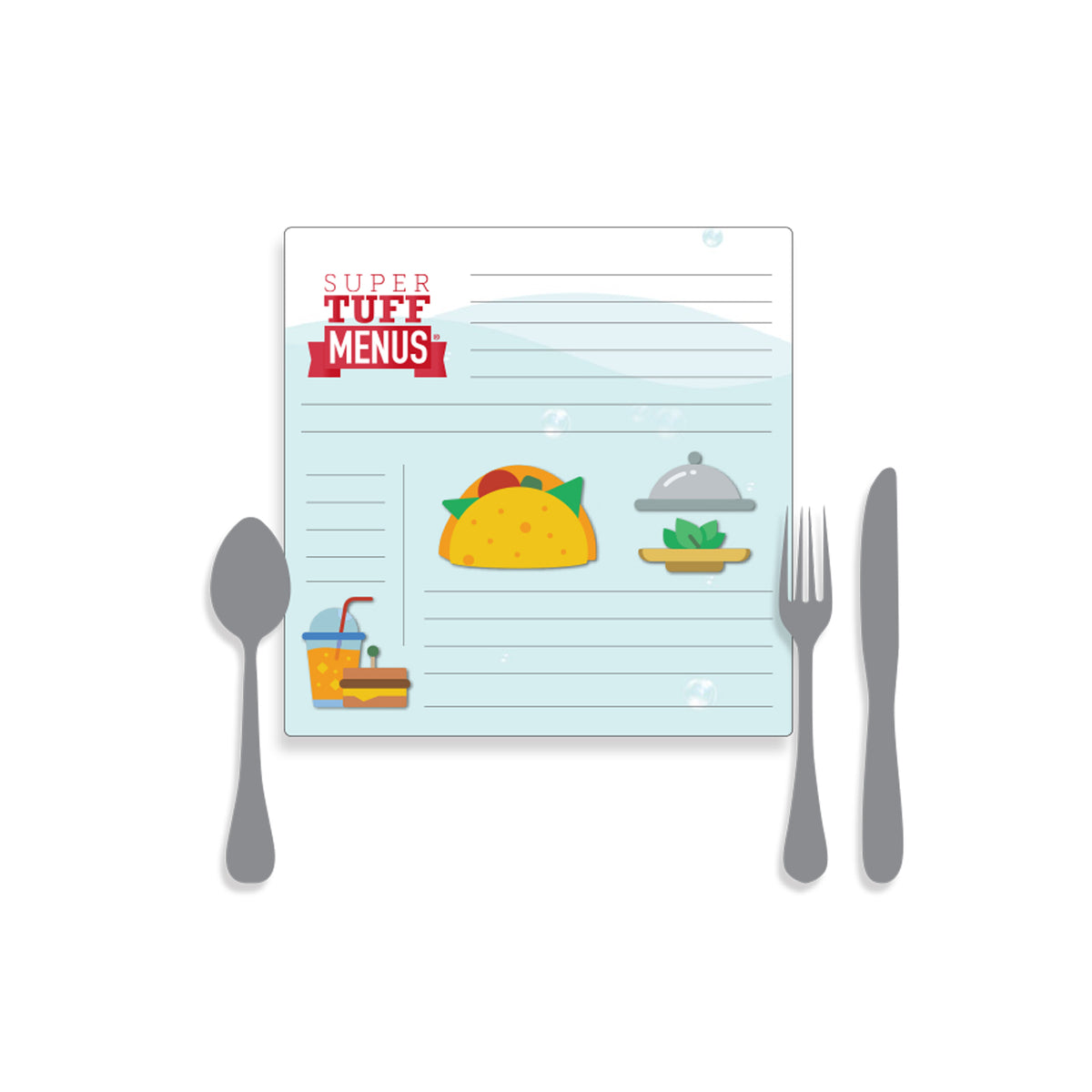 Small Square Menus from SuperTuffMenus