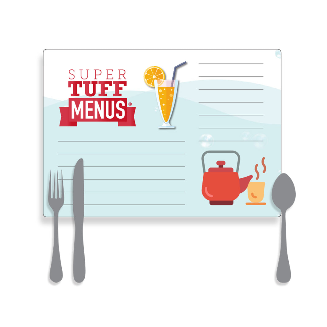 Wipeable,Washable & Waterproof Hygienic Menus from SuperTuffMenus ...