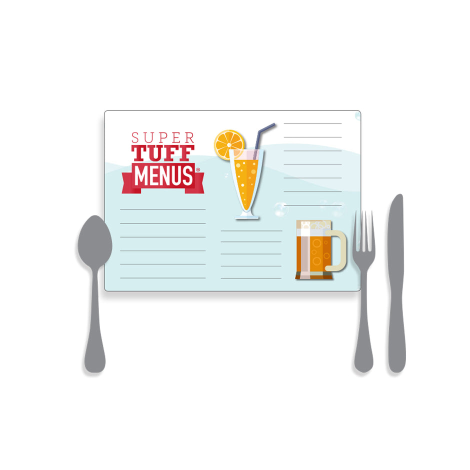 Wipeable,Washable & Waterproof Hygienic Menus from SuperTuffMenus ...